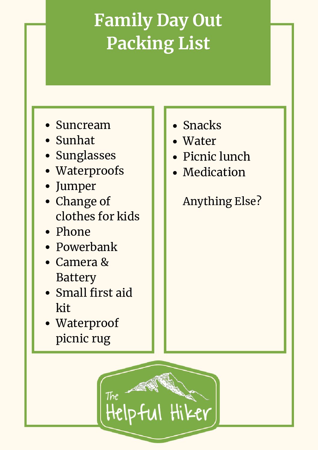 Family-Day-out-packing-List – The Helpful Hiker